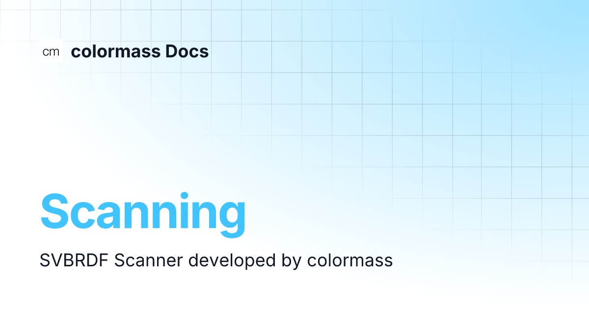 Scanning | colormass Docs