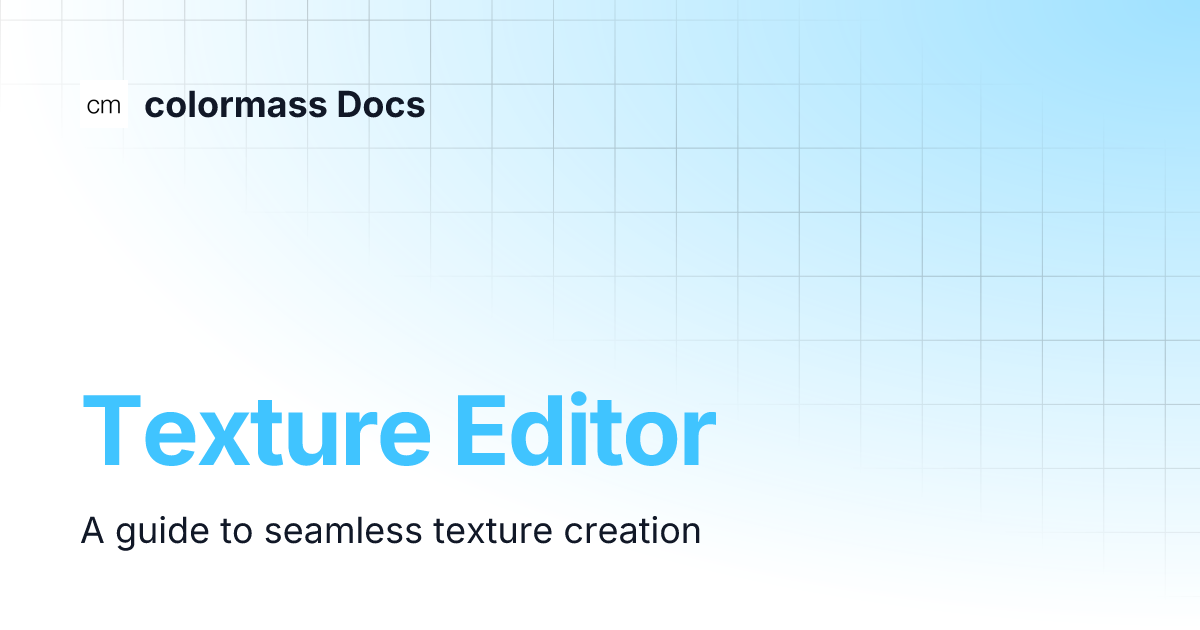 Texture Editor | colormass Docs